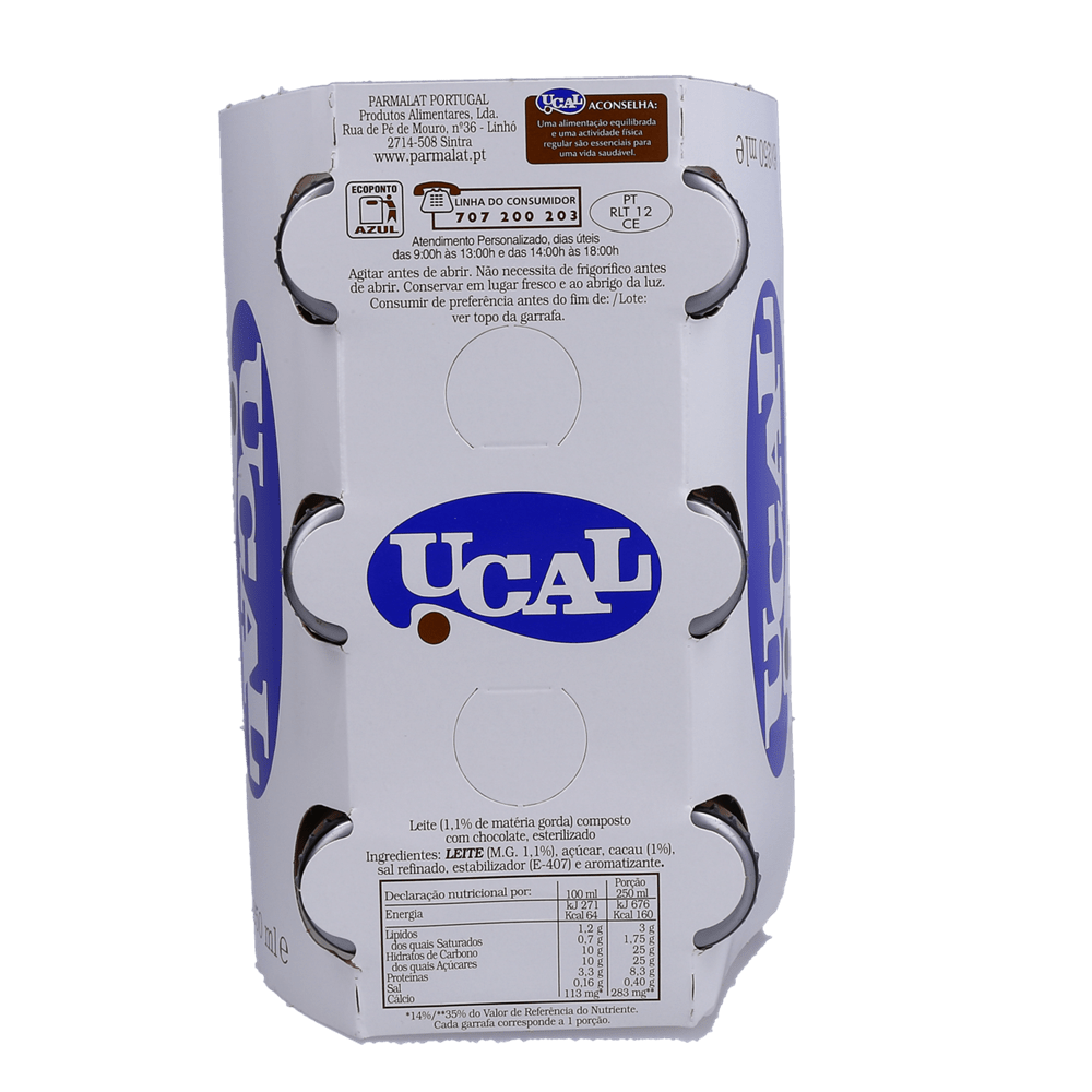 Leite com Chocolate Ucal Garrafa 6x250ml | Compre no 360hyper ...