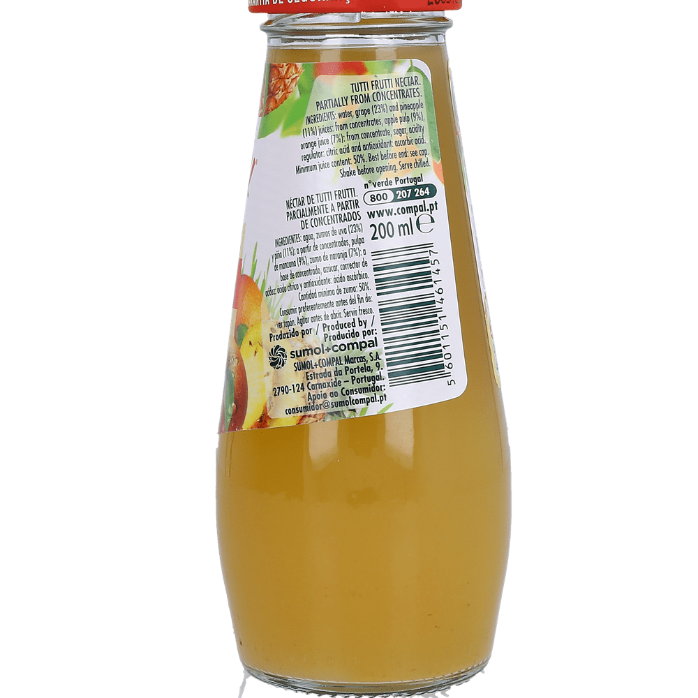 Néctar de Tutti Frutti Compal Garrafa De Vidro 15x20cl | Compre no ...