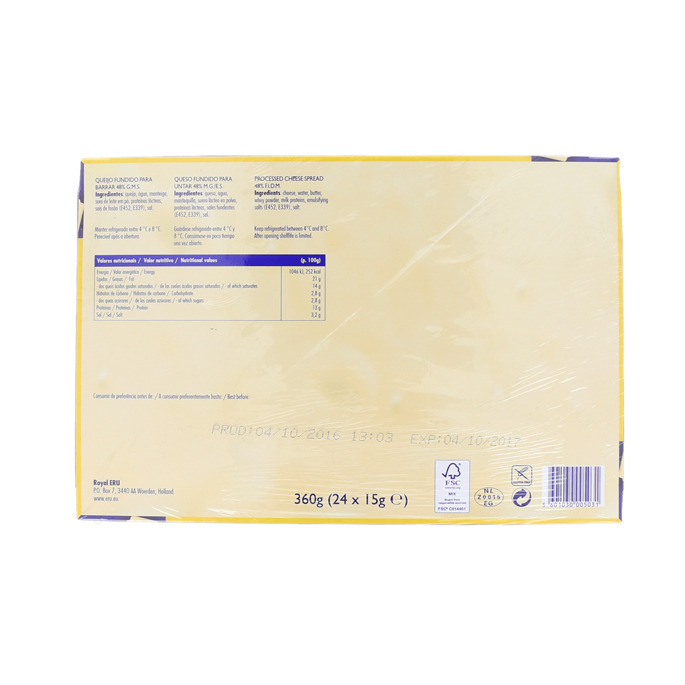 Queijo em Creme Queru Real Eru 24 uni. 15g/uni. | Compre no 360hyper ...