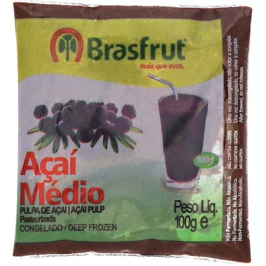 Polpa de Açai Médio Congelada BRASFRUT emb.100gr | Compre no 360hyper ...
