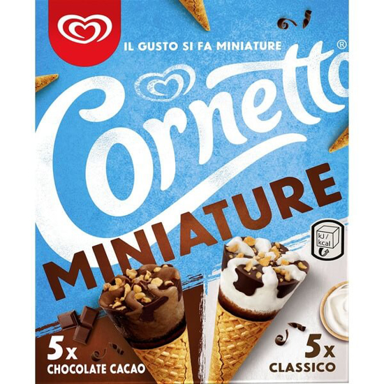 Gelado Mini 5X Chocolate Cacau e 5X Clássico CORNETTO emb.28ml | Compre ...